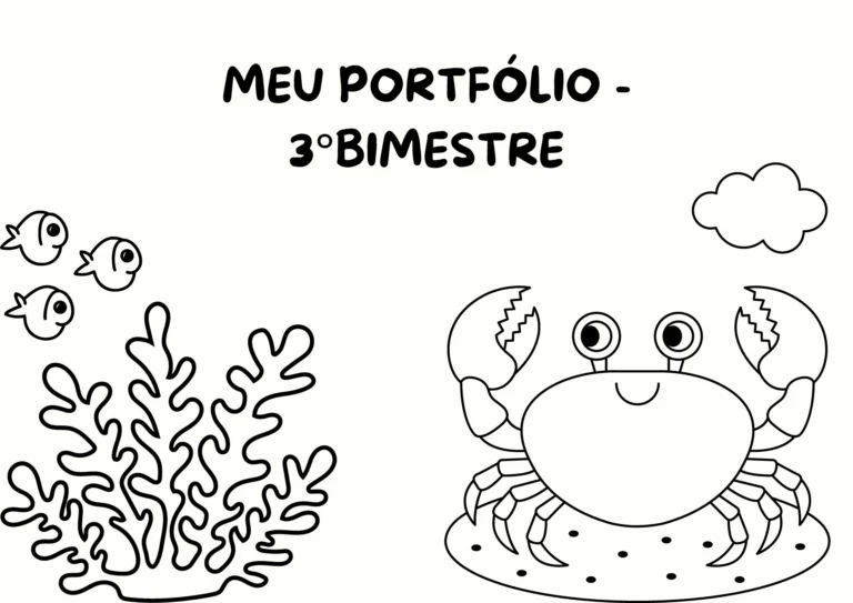 Portfólio Escolar Fundo do Mar Educação Infantil PDF - Atividades ...